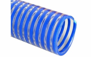 Mangueira Espiralada Lisa Sucção Descarga Esgoto Azul 1.1/4 32mm